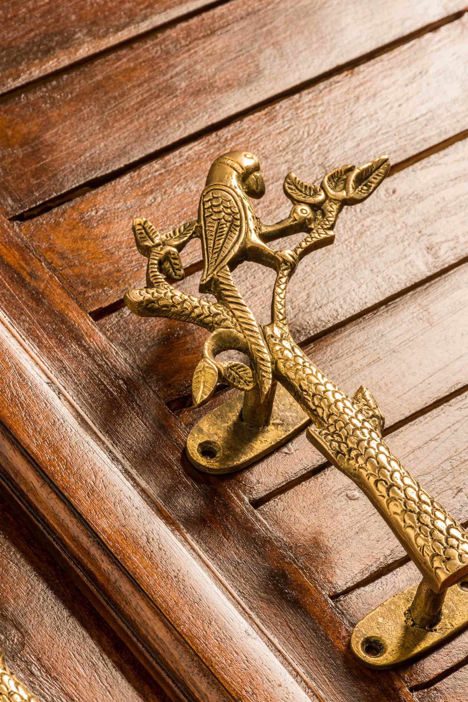 Brass Luxury Door Handle Parrot-shaped 'tamba' / Decorative Elegant ...