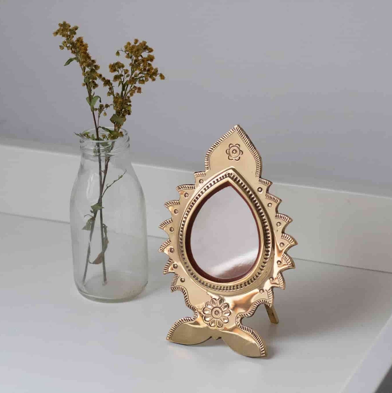 Aranmula Mirror / Luxury Leaf-shaped Table-top Mirror With - Etsy UK