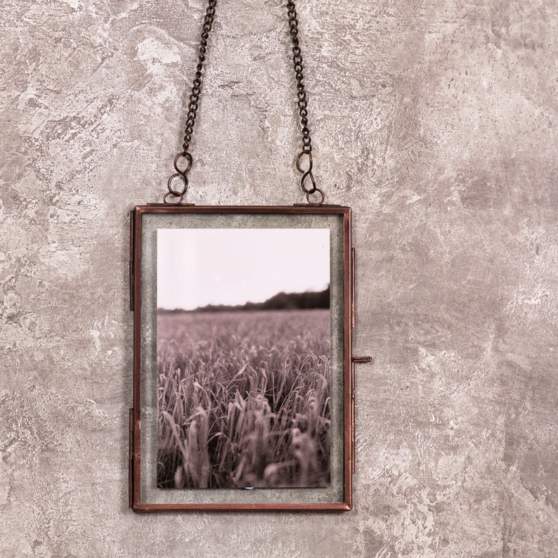 Hanging Metal Photo Frame With Metal Chain Portrait or Landscape 8x10 ...