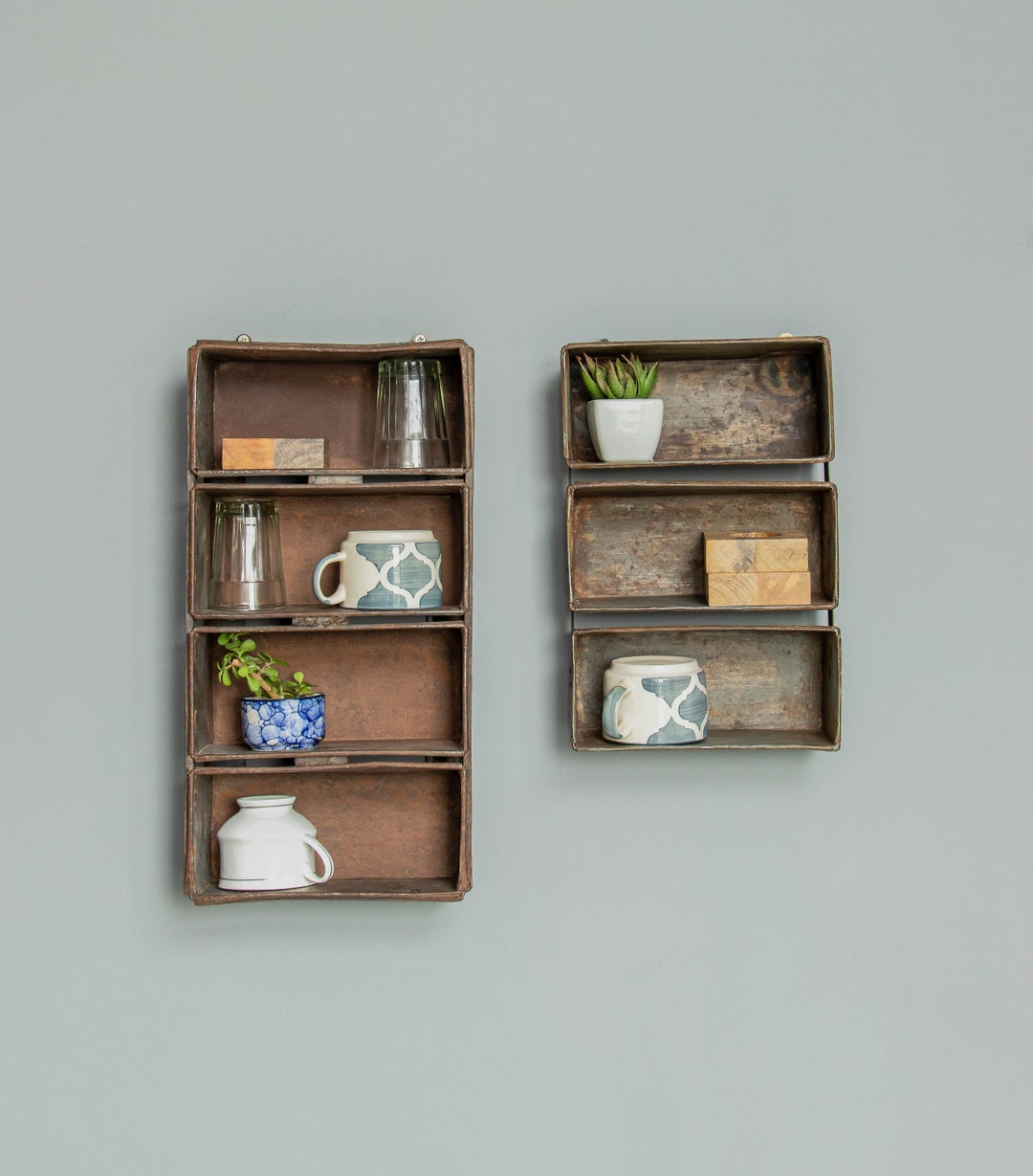 Rustic Desk Organizer kara Craft and Tool Organiser Reclaimed Metal ...