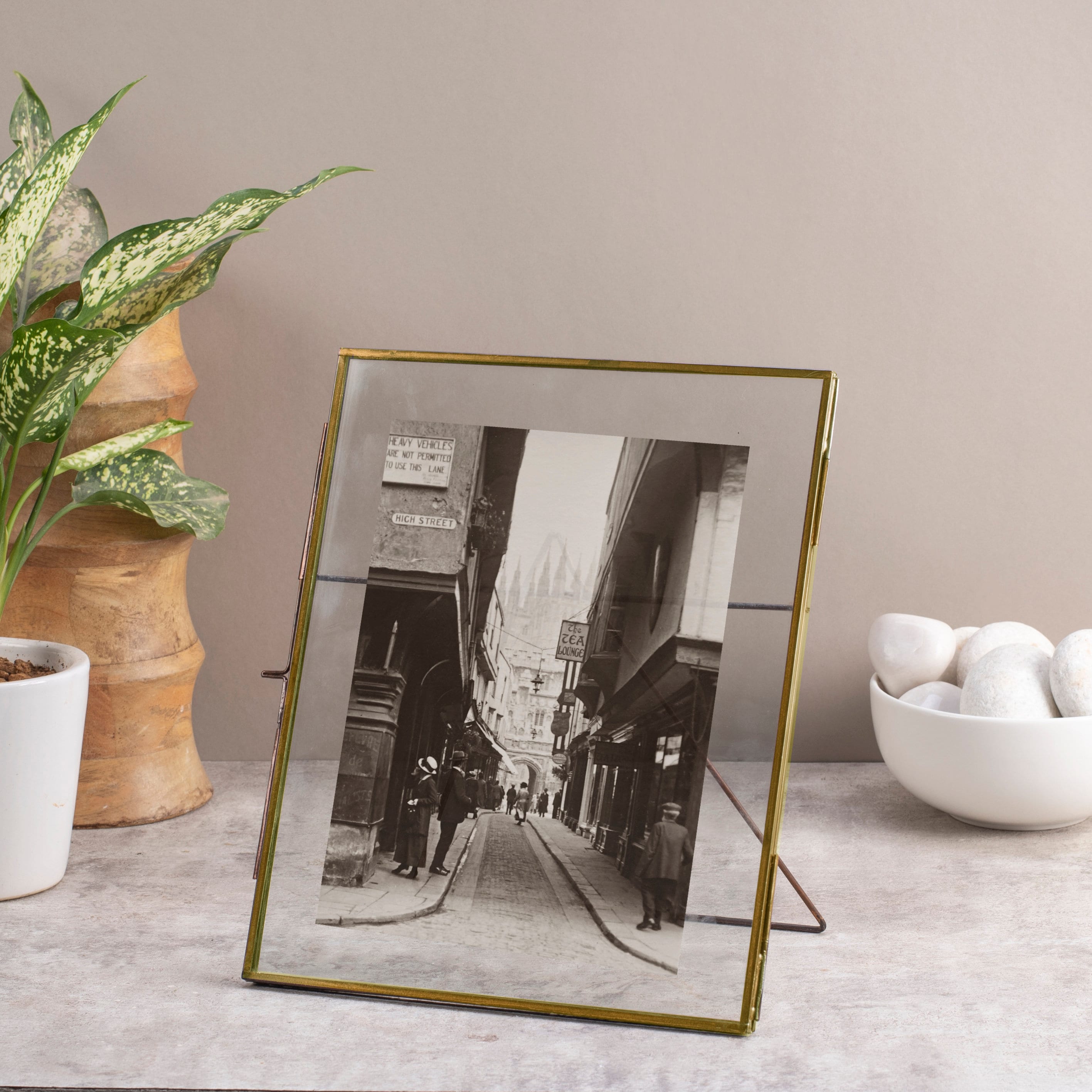 Pure Brass Photo Frame / Recycled Glass & Brass Portrait Photo - Etsy