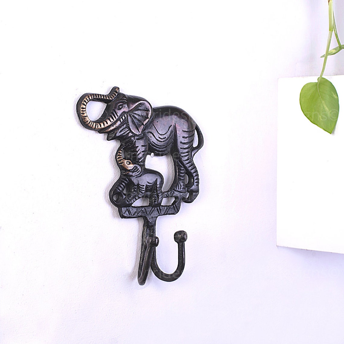 Elephant-shaped Metal Hooks / Unique Hook for Keys and Bags / | Etsy