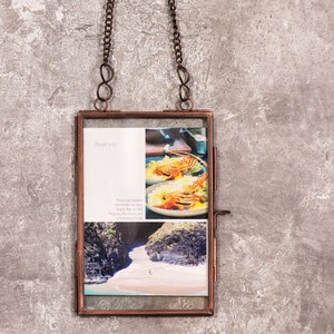 Hanging Metal Photo Frame With Metal Chain Portrait or Landscape 8x10 ...