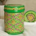 Steel Tins Enamel-coated Hand-painted Red, Green or Blue / Handmade ...