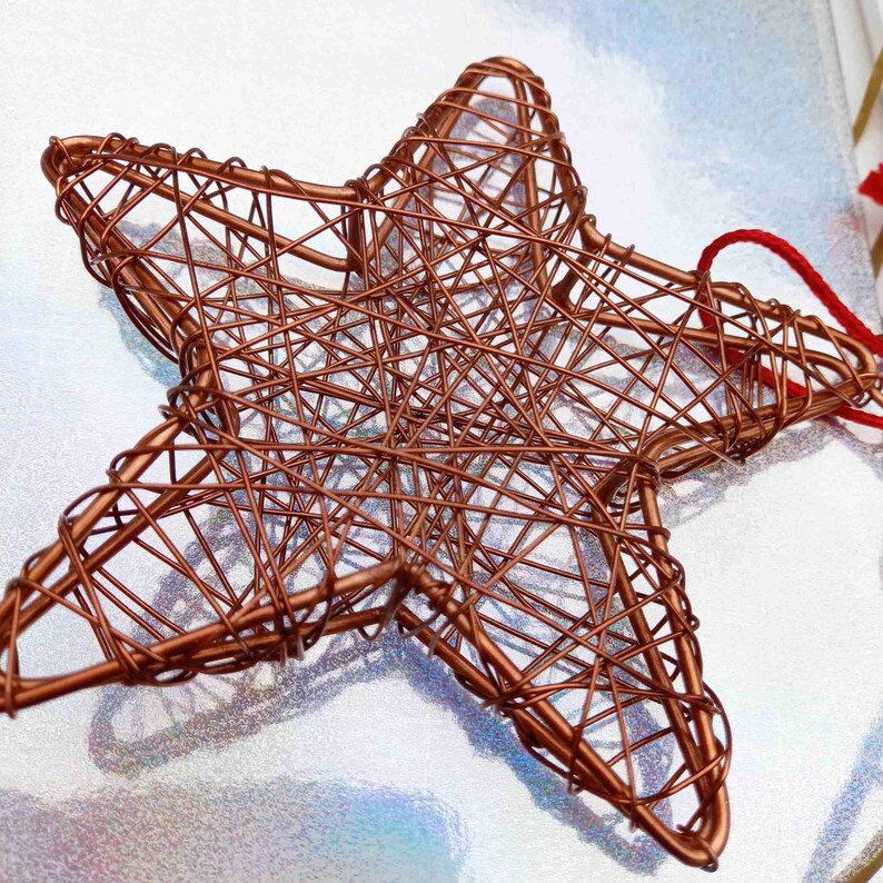 Hanging Iron Wire Stars Set Copper / Christmas Tree Hanging - Etsy