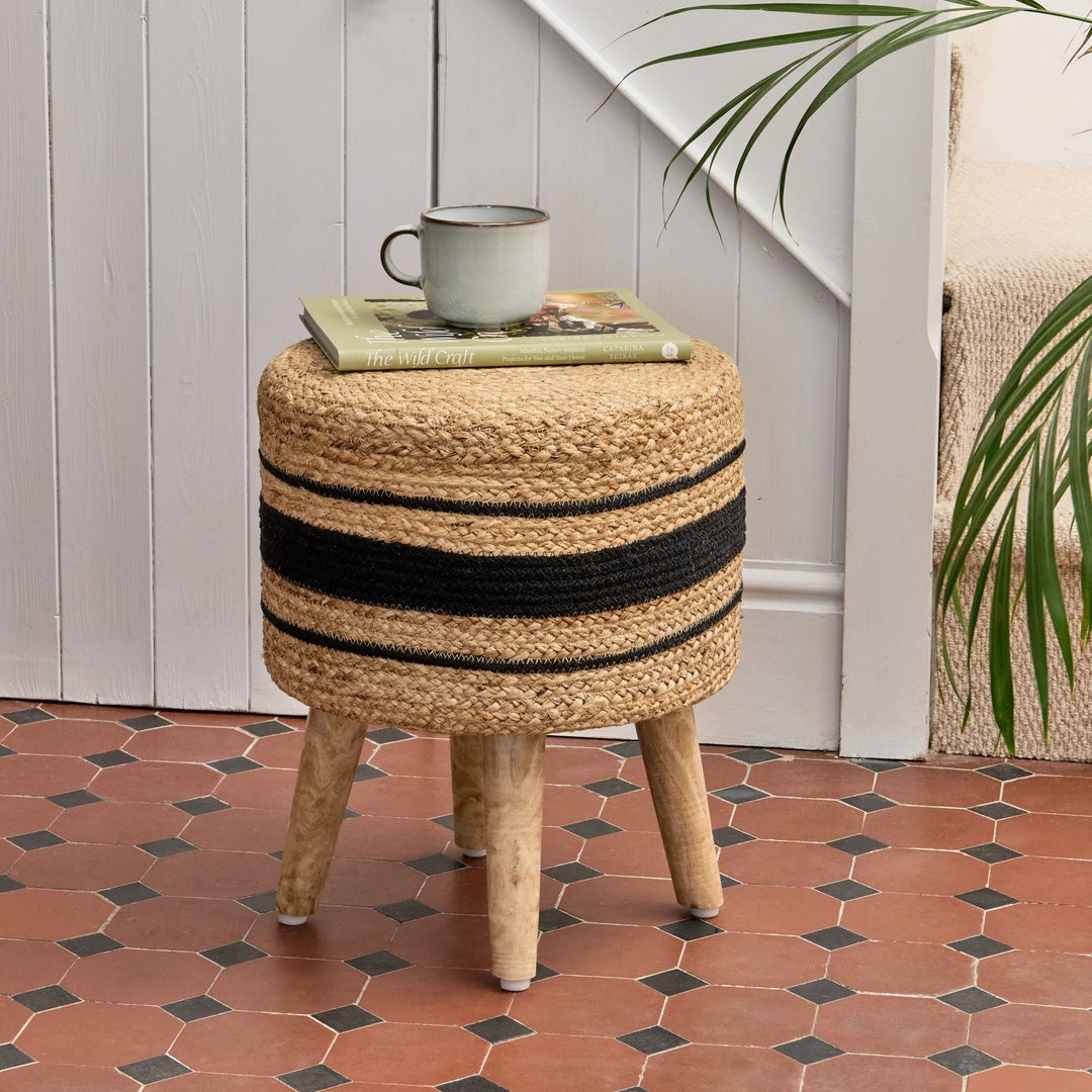 Ecoblend Jute Footstool / Sustainable Jute Footstool / Eco-friendly ...