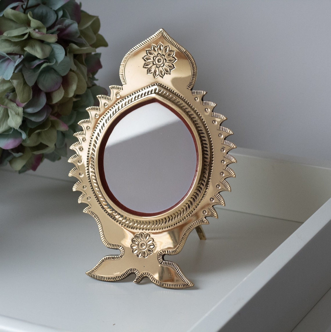 Aranmula Mirror / Luxury Leaf-shaped Table-top Mirror With - Etsy UK