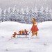 Animals in Snow Illustration A6 Postcard | Holiday Card | Happy New ...