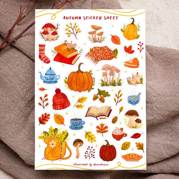 Autumn Stickers - Etsy