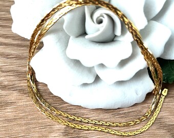 Gold Flat Wheat Chain - Etsy