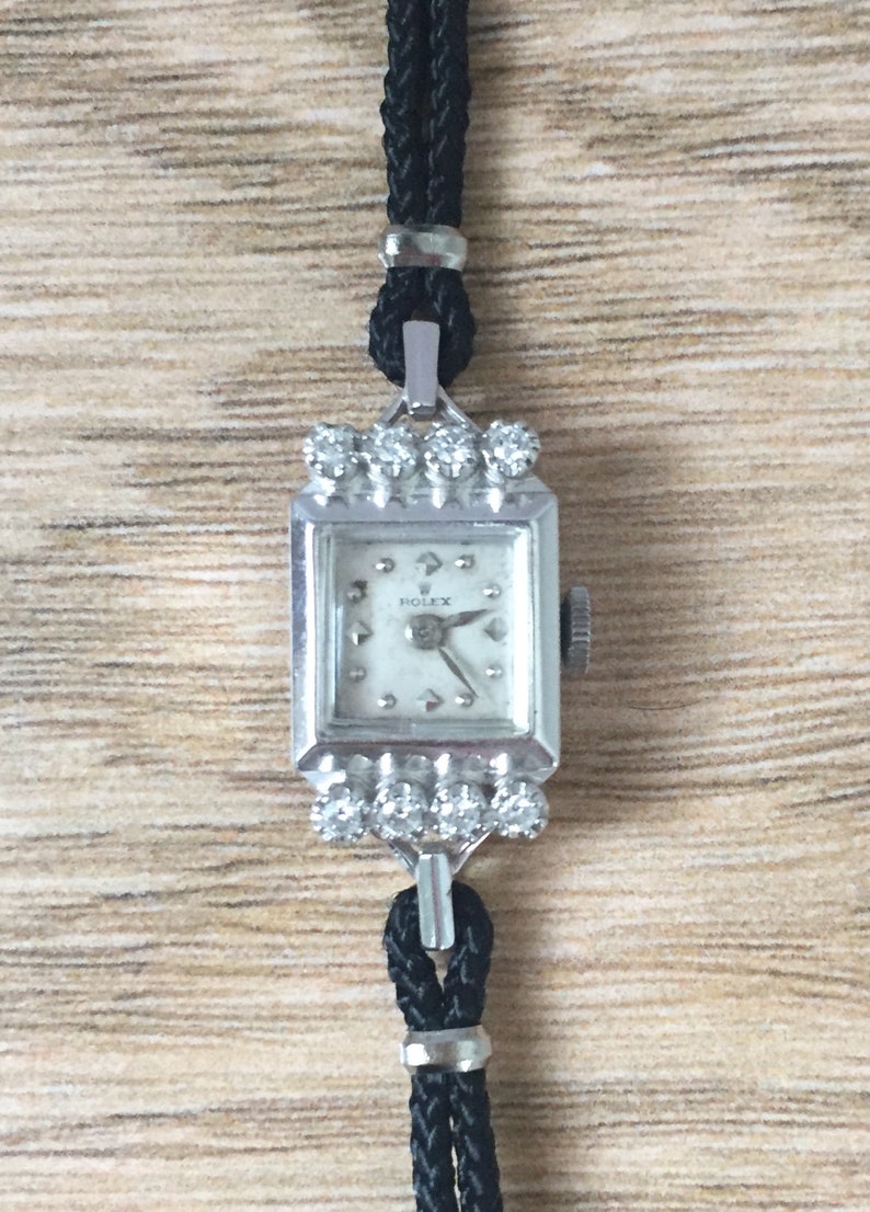 Rolex 1940's Ladies Watch Mechanical, Vintage Square Face 17 Jewel Made ...