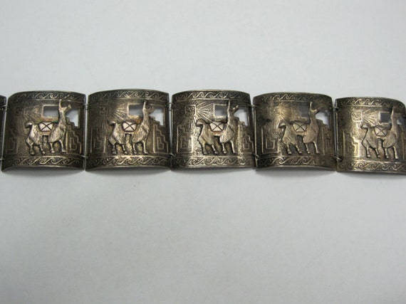 Sterling Silver Belt, Peruvian Panel Llama Belt, Llam… - Gem