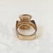 Diamond Right Hand Ring 14K Yellow Gold Two Tone Diamond - Etsy