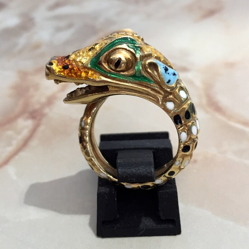 Enamel Snake Ring - Etsy
