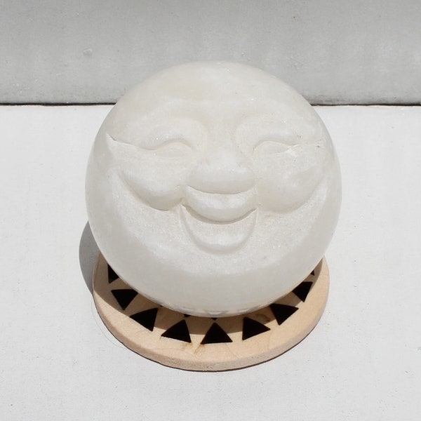 Carved Moon Face - Etsy