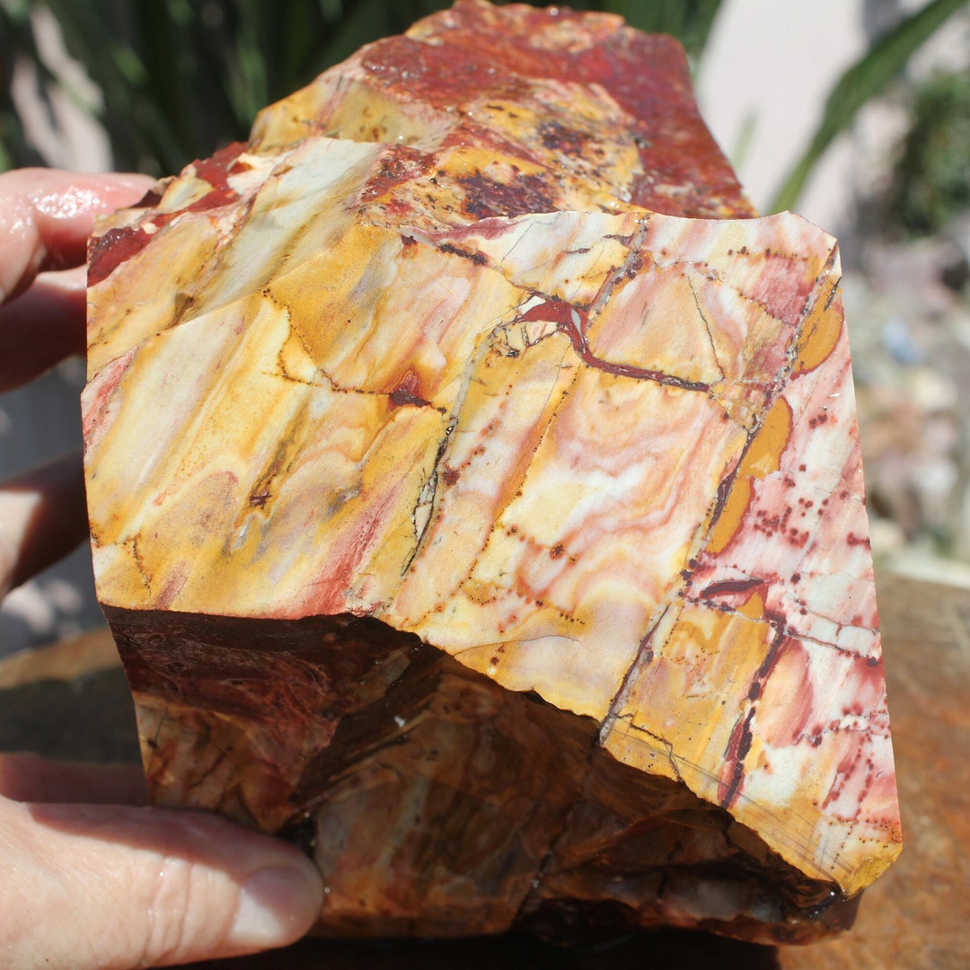 8# CRAYOLA JASPER ROUGH Rock * Lapidary, Slabs, Cabs, 3-faced Stone ...