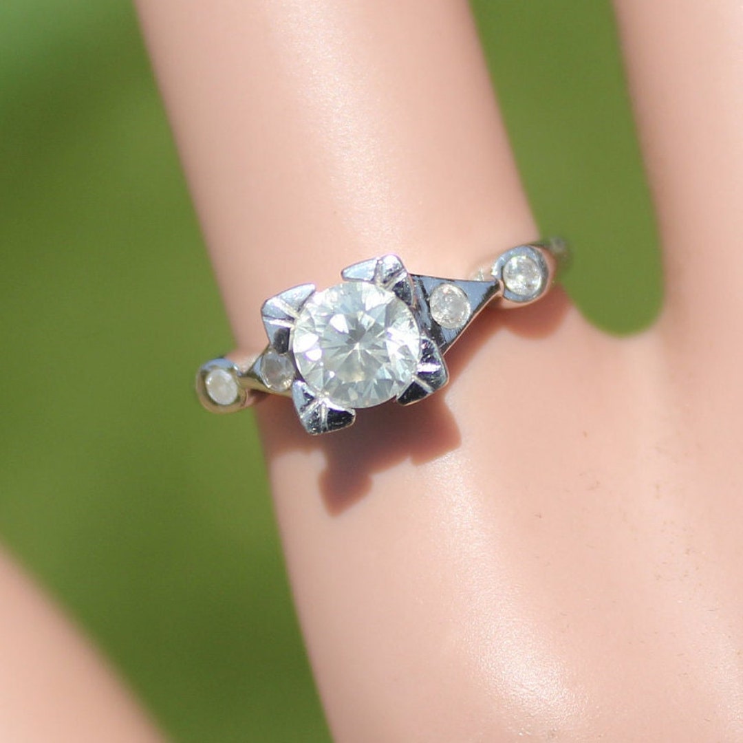 1ct DIAMOND PLATINUM RING (size 6) Weighs 4.43 Grams - Etsy