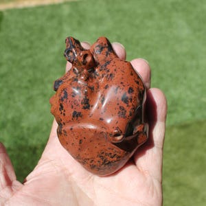 Mahogany OBSIDIAN HUMAN HEART * Carved Anatomical Display, Fully ...