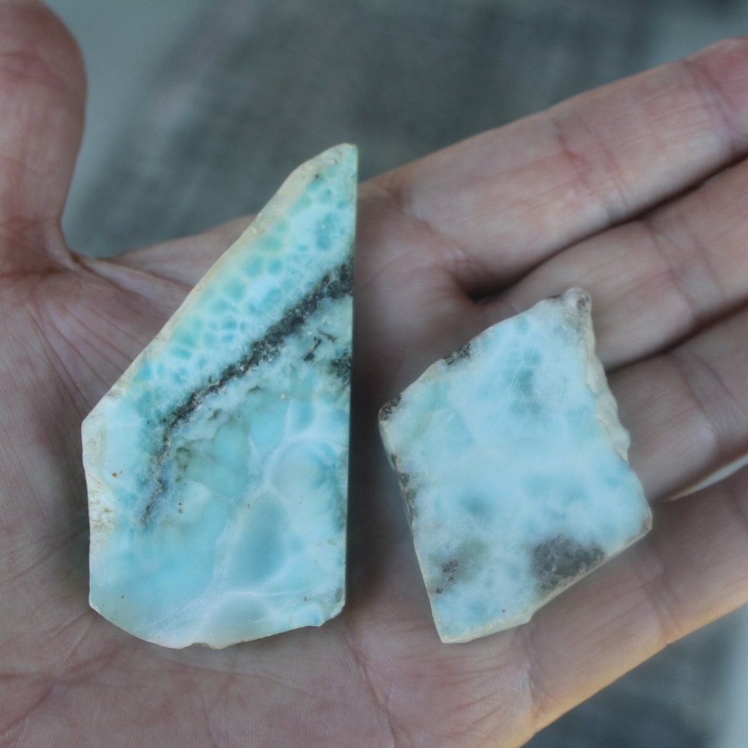 LARIMAR SLABS Dominican Republic Gemstone, Caribbean Blue Green Colors ...