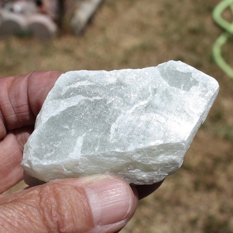 1 Bags MOONSTONE ROUGH ROCK White Green Shimmery Stone | Etsy