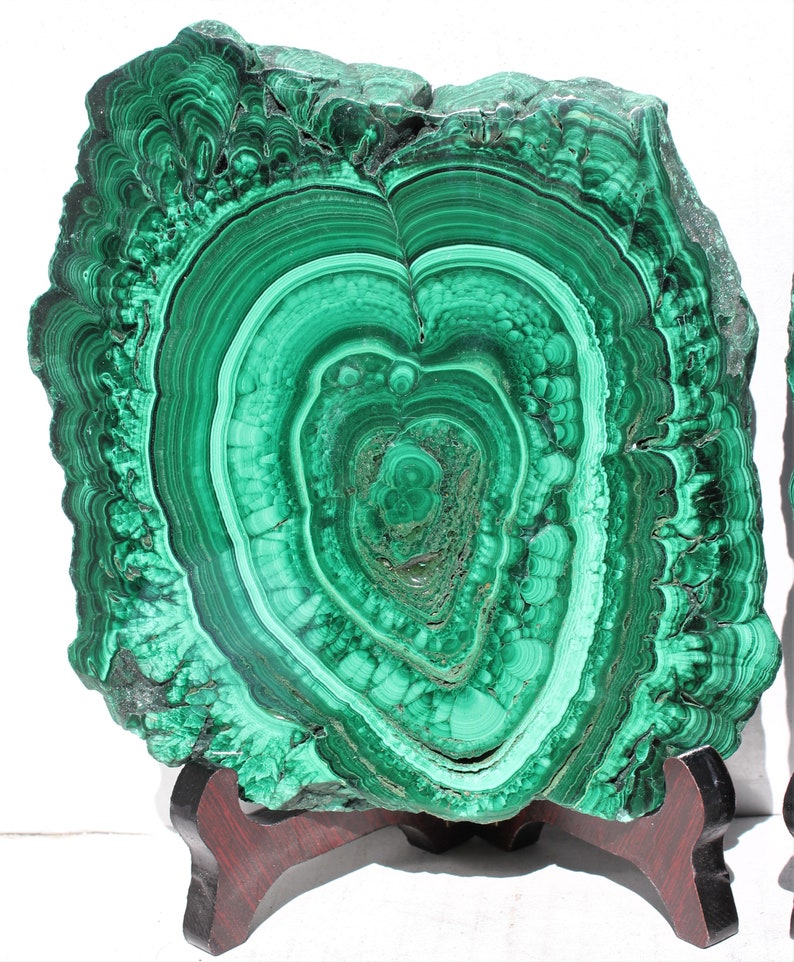 5# MALACHITE CROSS SECTION Slabs * South Africa, Rare Matched Pair ...