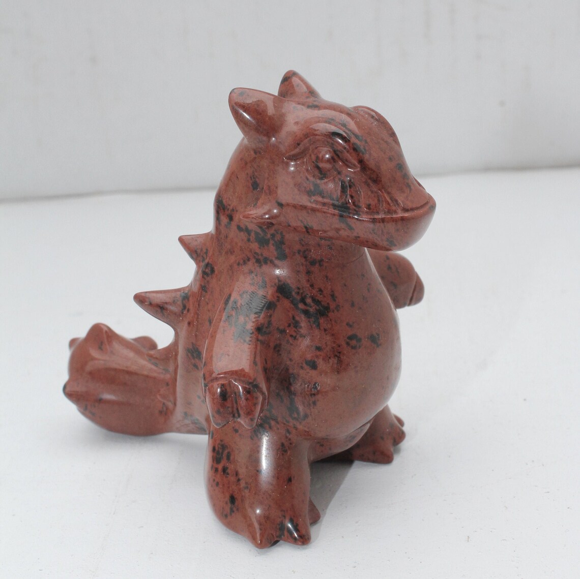 DINOSAUR W/ CLUBBED TAIL & Spiked Shell Back * Mahogany Obsidian * 2.5 ...
