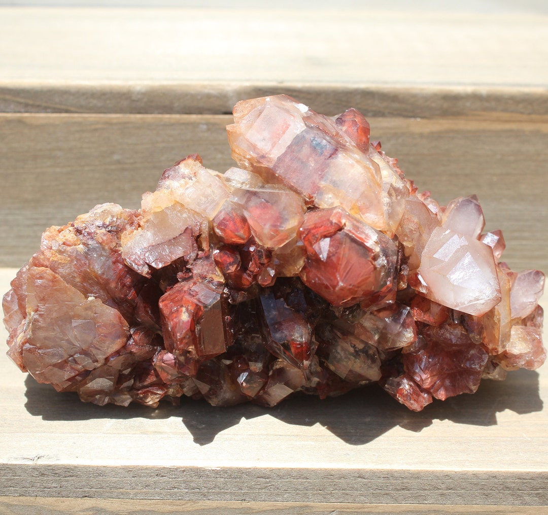 RED QUARTZ CLUSTER * Crystal Specimen, Rock, Stone Display - Etsy