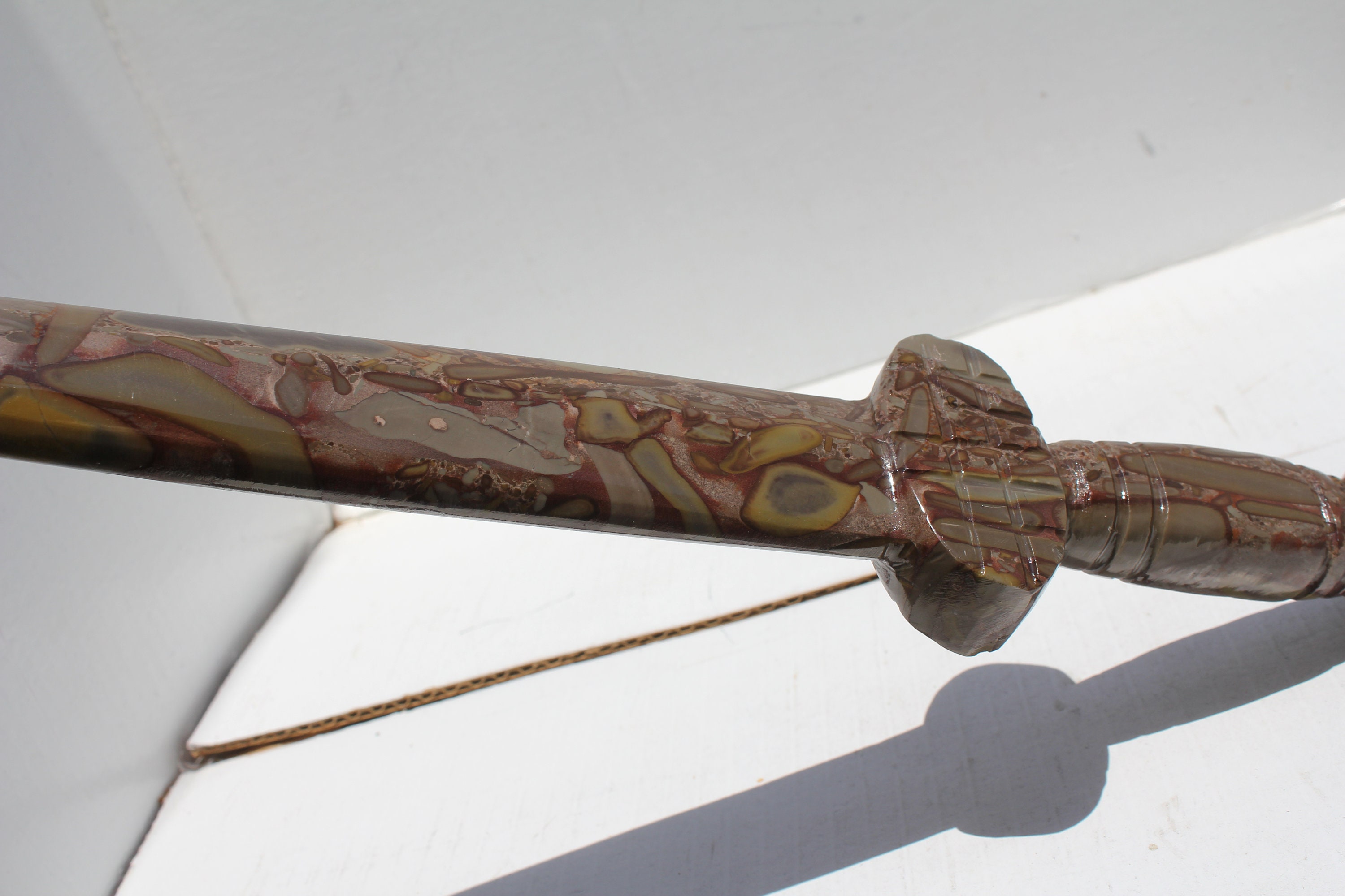 16 BAMBOO JASPER SWORD 1.3 Display Rock Dagger Stone | Etsy