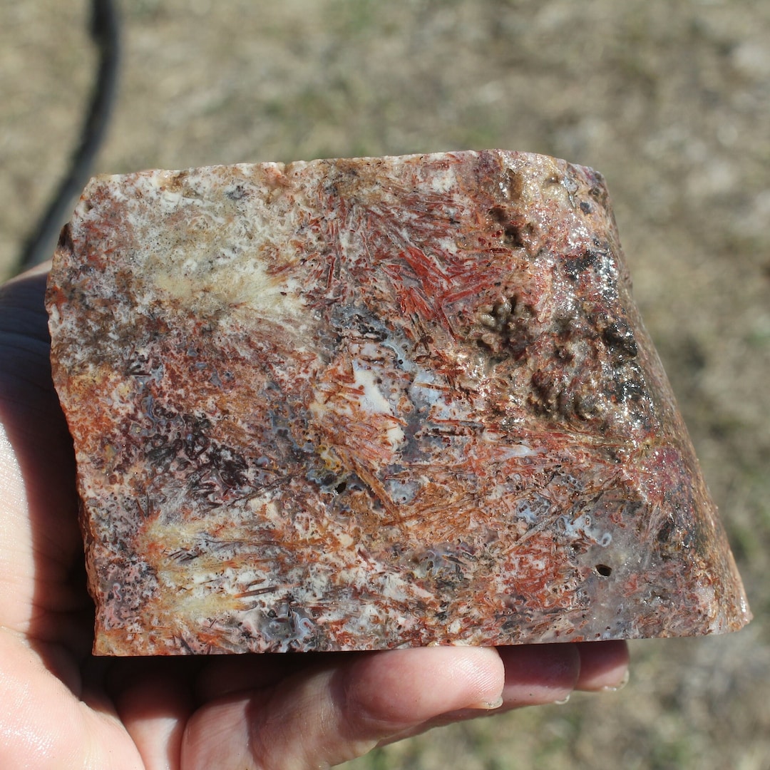2.74# Red STICK AGATE JASPER Rough * Lapidary, Slabs, Cabs, Faced Stone ...