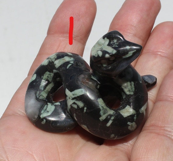 Small 2 CARVED SNAKE FIGURES Hand-Carved Chinese | Etsy