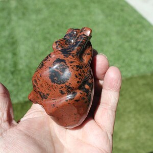 Mahogany OBSIDIAN HUMAN HEART * Carved Anatomical Display, Fully ...