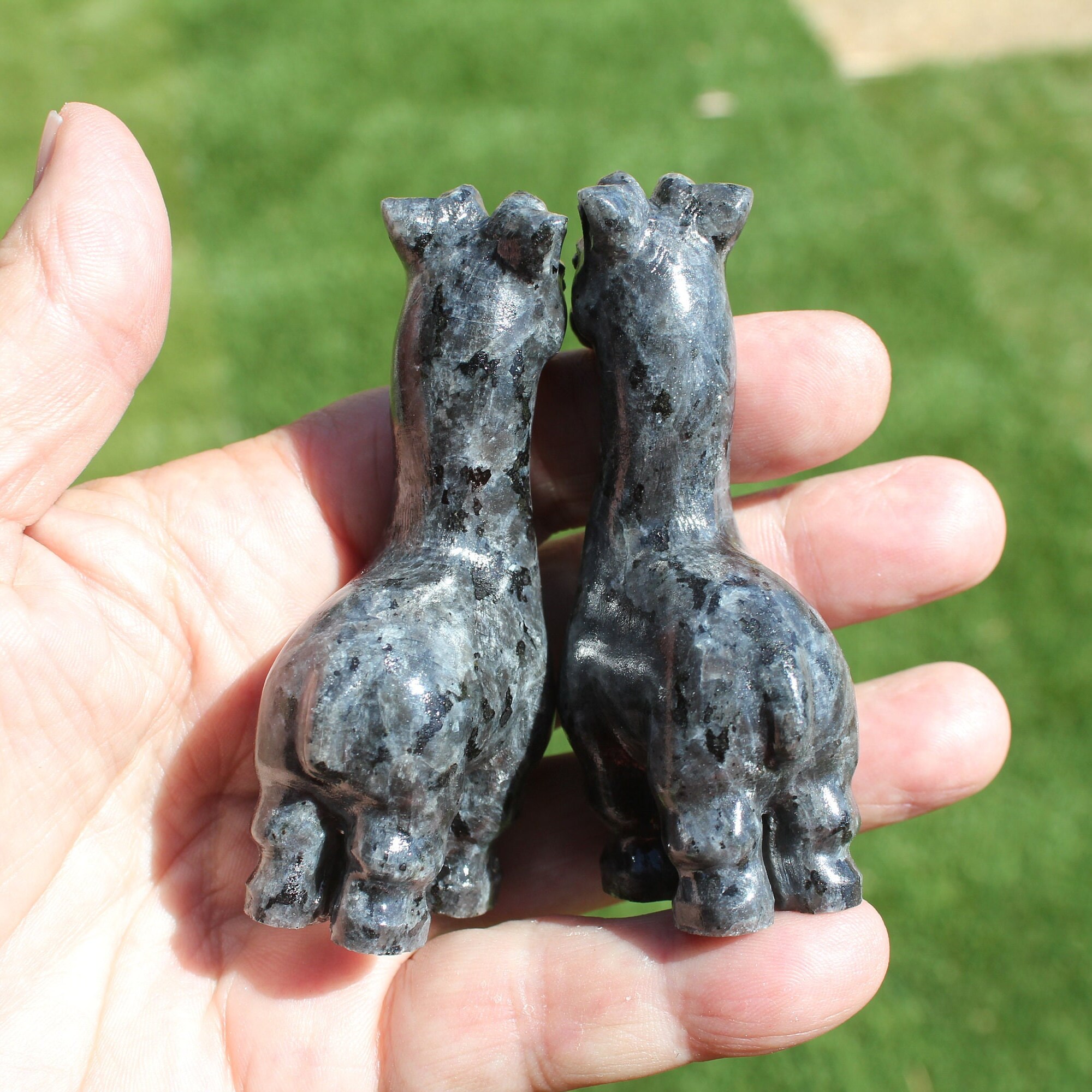 Carved GABBRO GIRAFFE Rock Stone Animal Figure Small Size - Etsy