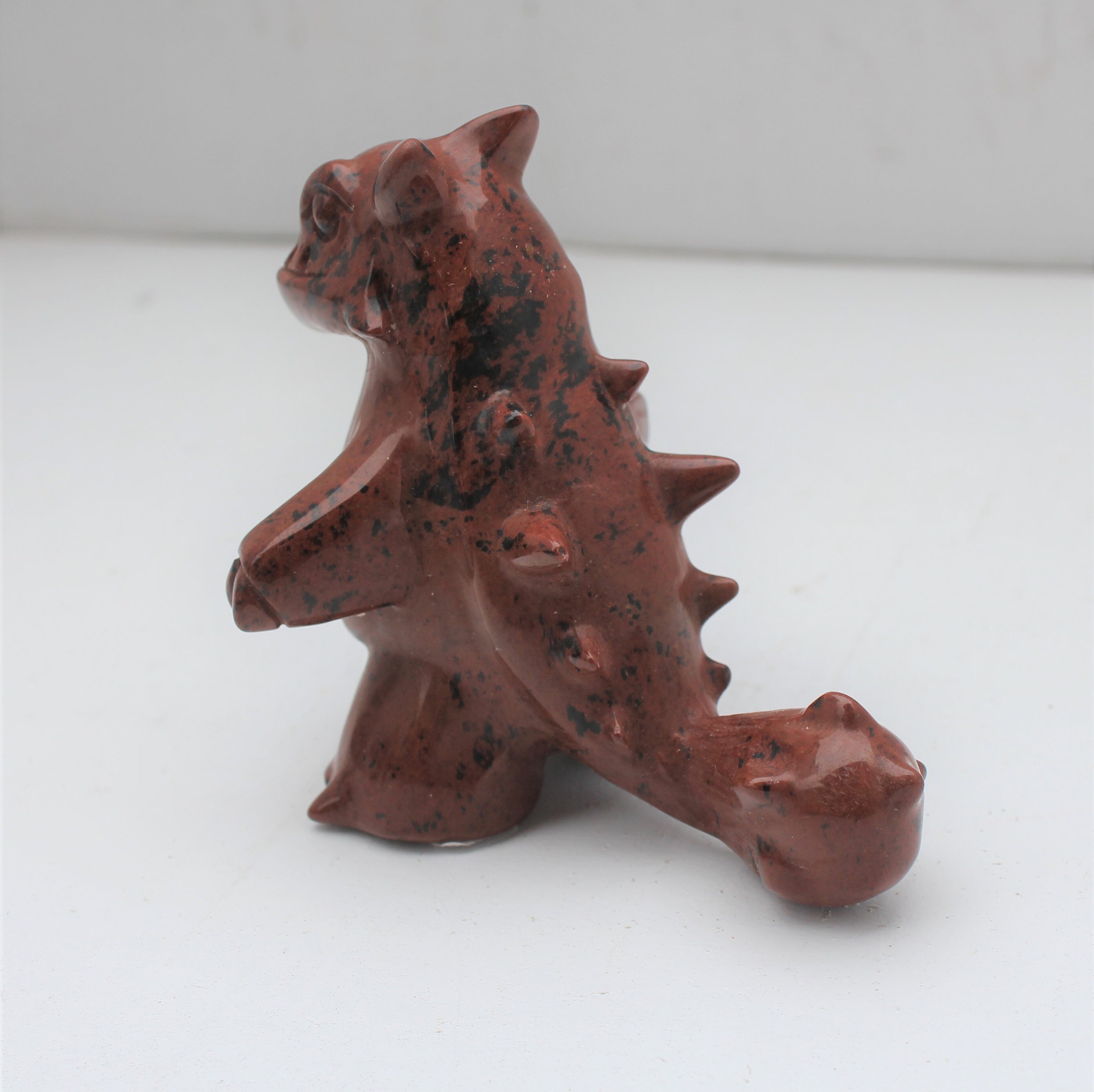 DINOSAUR W/ CLUBBED TAIL & Spiked Shell Back * Mahogany Obsidian * 2.5 ...