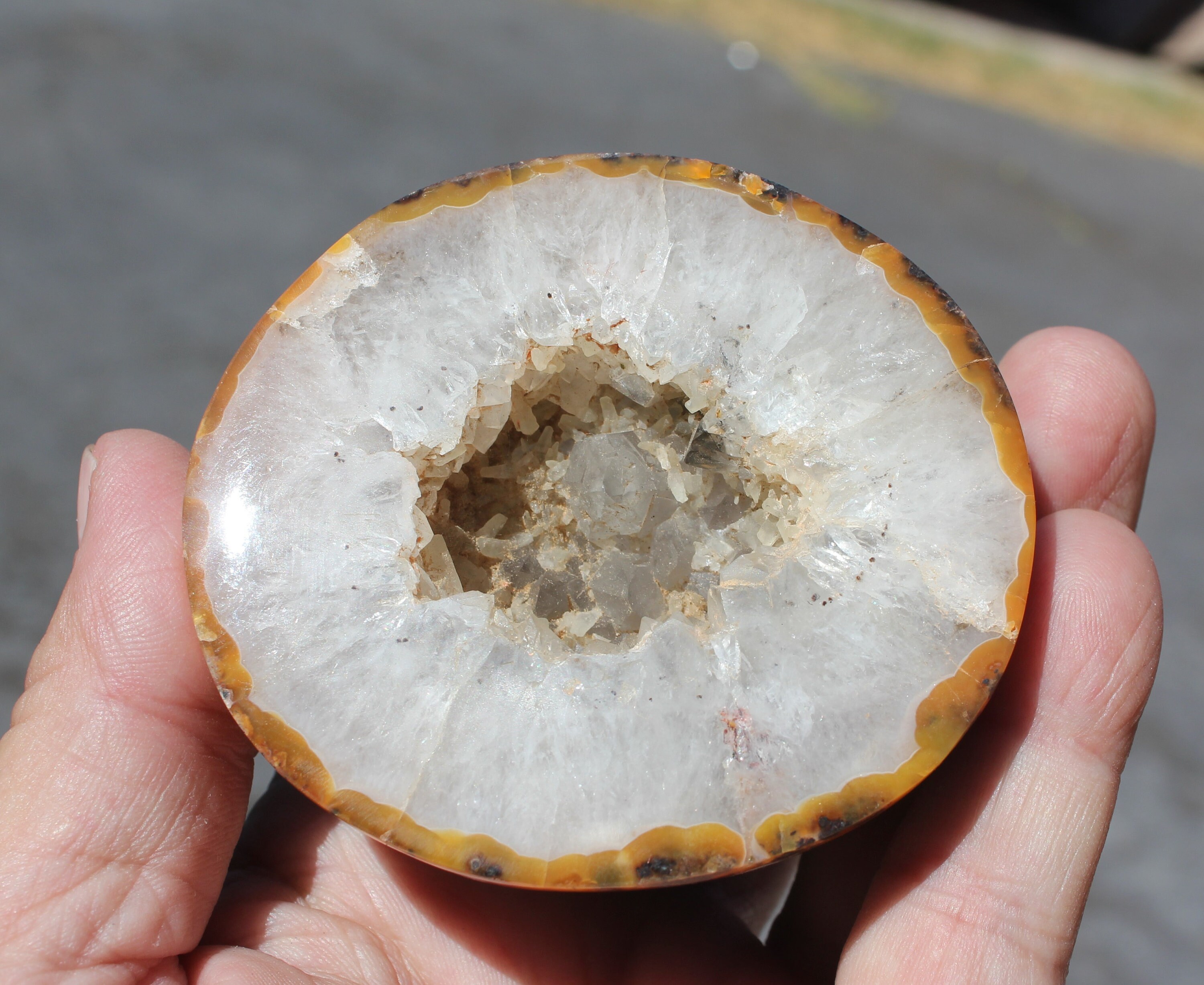 ZHANGUO RED AGATE Crystal Geode w / Wood Display Stand China - Etsy Canada