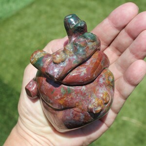 WAVE OCEAN JASPER Human Heart Figure * Carved Anatomical Rock, Stone ...