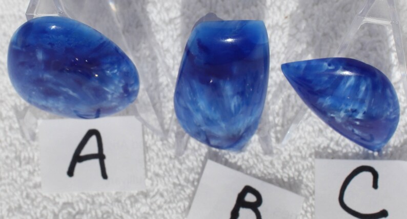 STARBURST STONE CABS Royal Blue W/ Chatoyance three Cabochon - Etsy