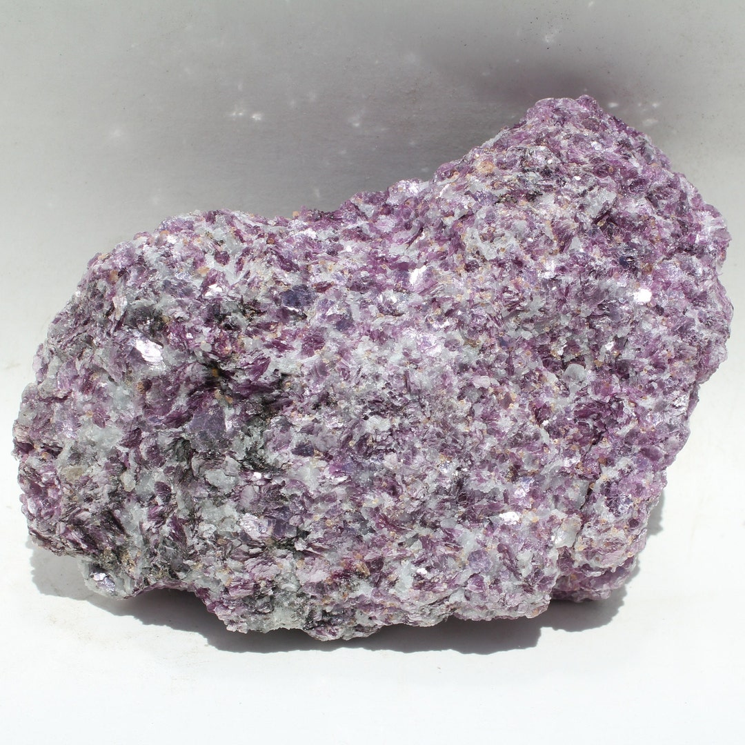 2.2# CRYSTAL LEPIDOLITE ROUGH Rock * Flashy Purple Mica Stone Specimen ...