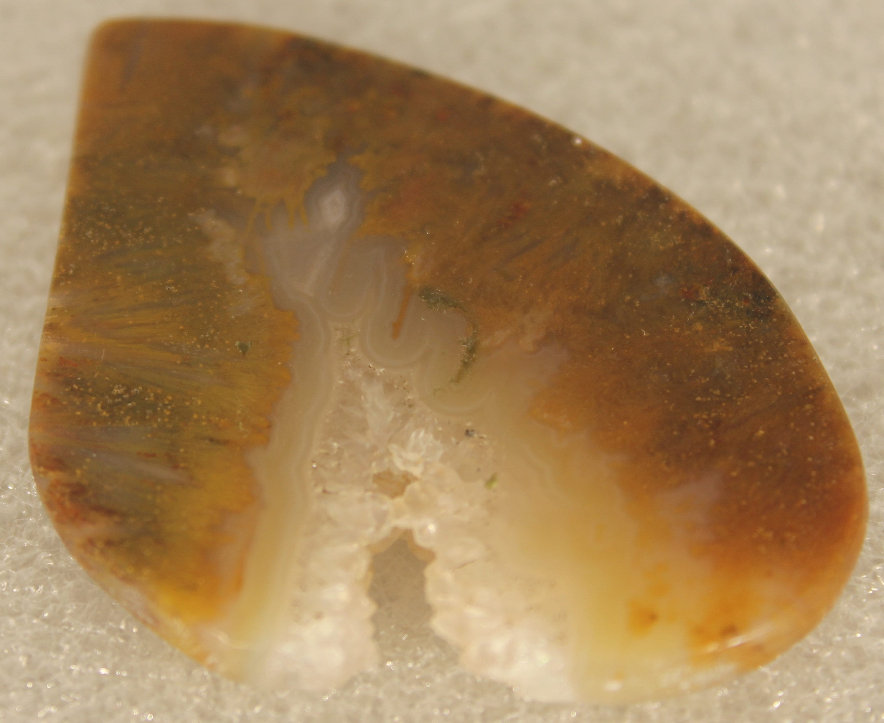 84ct SAGENITIC AGATE HEART Cab W/ Crystal Druzy Cleavage * Brown ...