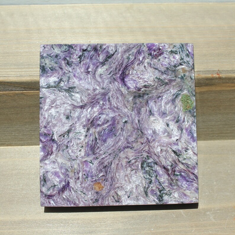 CHATOYANT CHAROITE SLAB * Fully Polished * Rare Premium Purple W ...