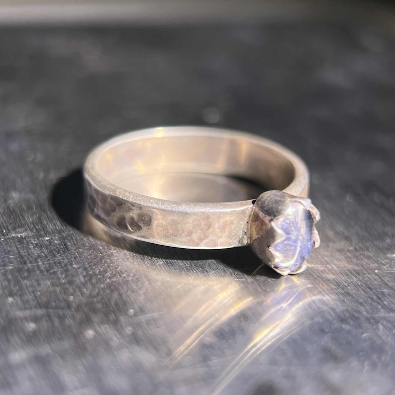 Small DUMORTIERITE RING #1 Sterling Silver 925 * Ring Size 8.25 - Etsy