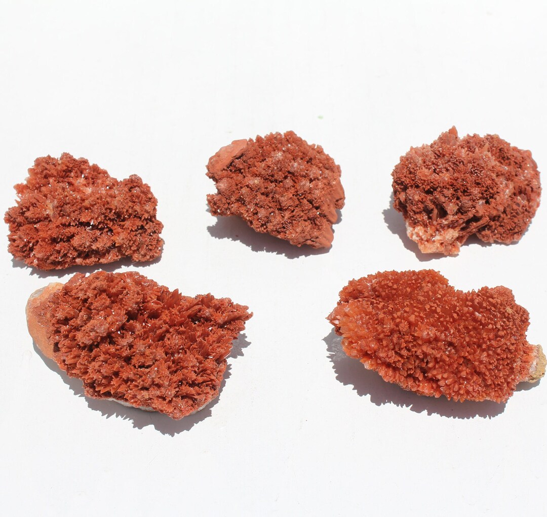Small RED QUARTZ CLUSTER * Five Choices * Crystal Specimen, Rock, Stone ...