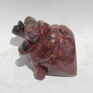 WAVE OCEAN JASPER Human Heart Figure * Carved Anatomical Rock, Stone ...