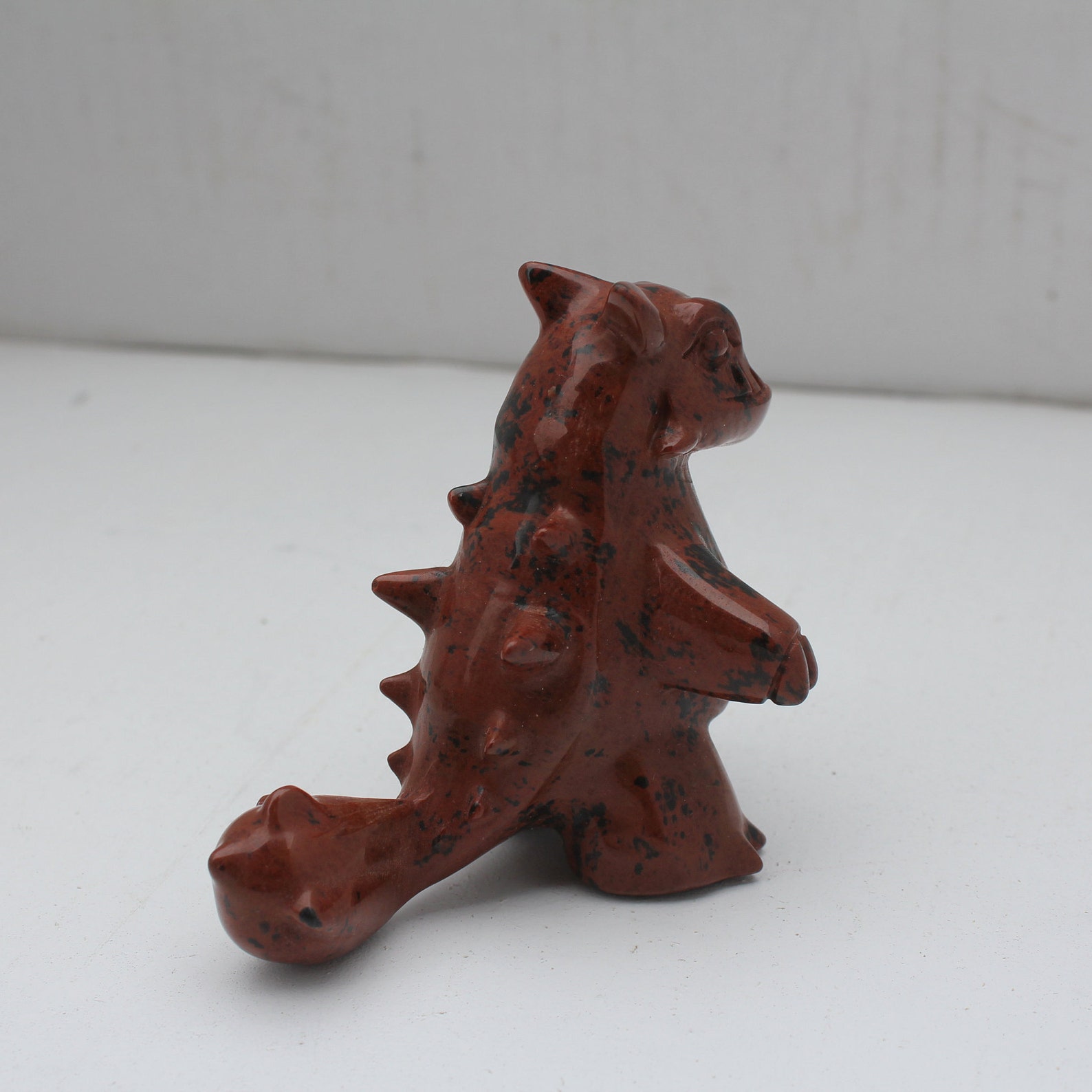 DINOSAUR W/ CLUBBED TAIL & Spiked Shell Back * Mahogany Obsidian * 2.5 ...