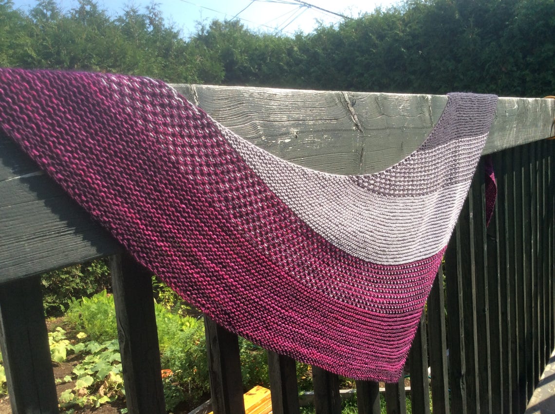 PDF Knitting Pattern Easy Small Shawl in Garter Stitch - Etsy