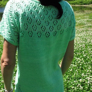 ROSEBUD PDF Knitting Pattern Sweater Sleeveless for Woman - Etsy