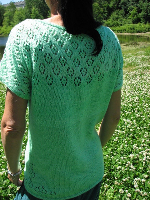 ROSEBUD PDF Knitting Pattern Sweater Sleeveless for Woman - Etsy