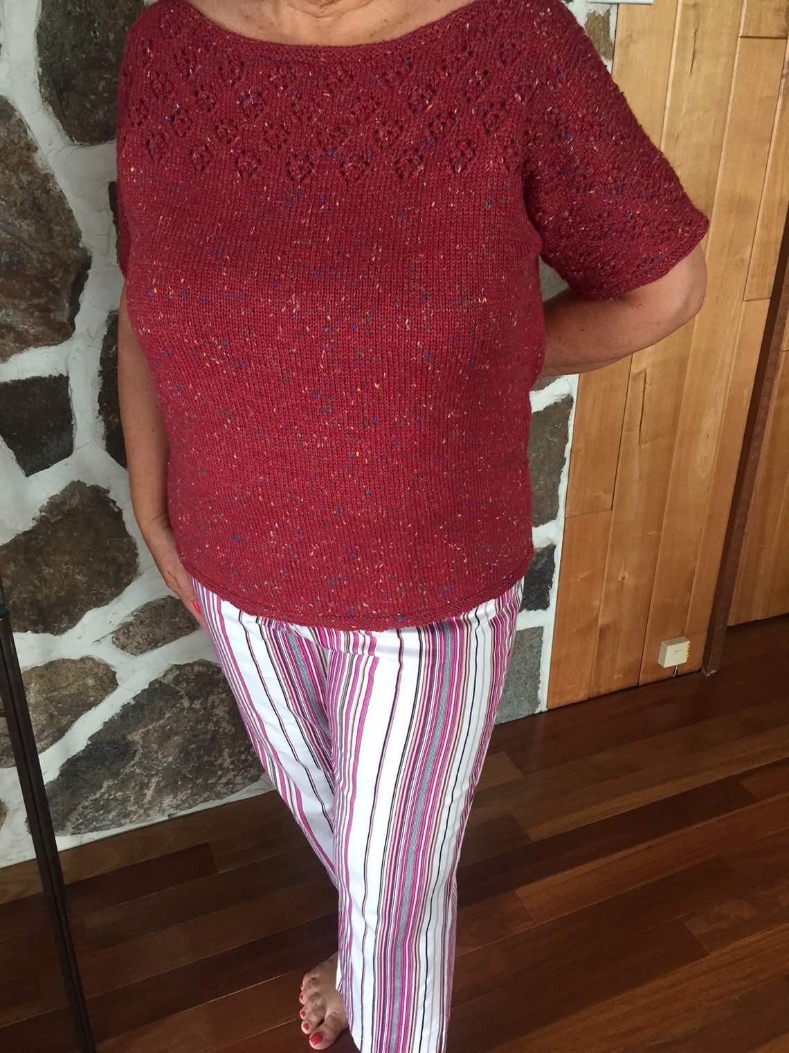 ROSEBUD PDF Knitting Pattern Sweater Sleeveless for Woman - Etsy