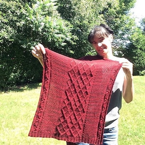 PDF Knitting Pattern Rectangular Wrap Scarf Shawl, Argyle Design - Etsy