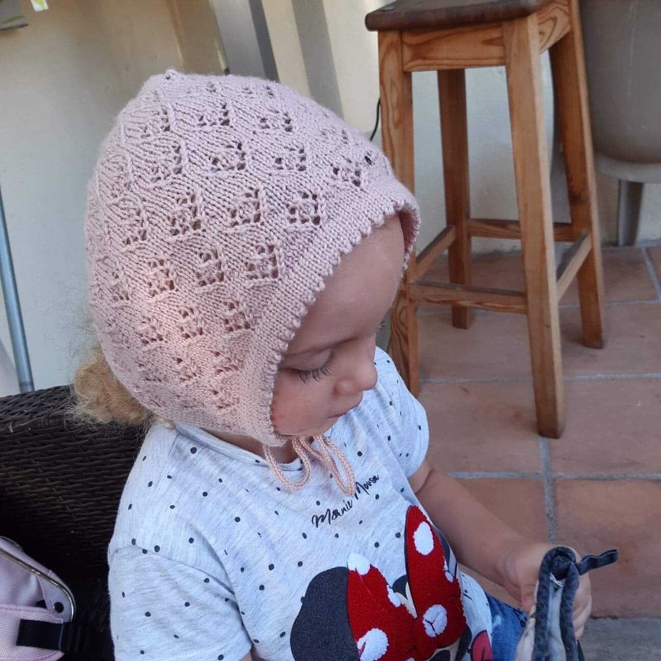 PDF Knitting Pattern Lacy Bonnet for Baby - Etsy