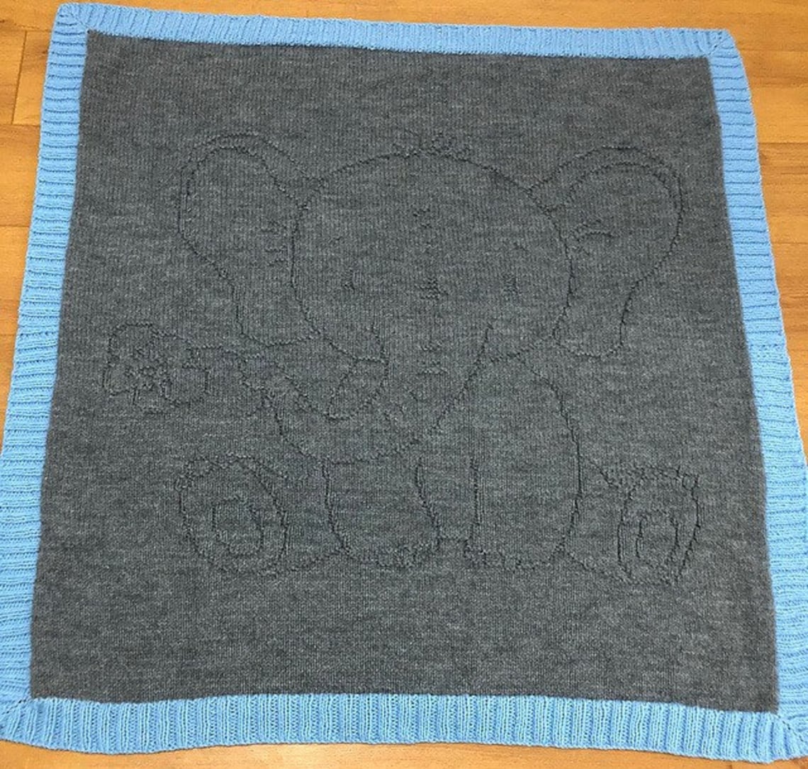 PDF Knitting Pattern DUMBO Blanket in Relief, Easy to Knit - Etsy